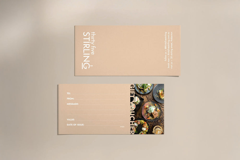 Buy Gift Vouchers | Thirty Five Stirling Café